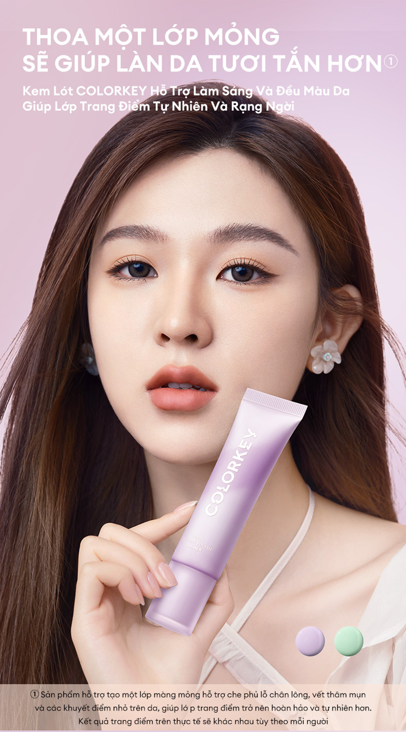 Kem Lót COLORKEY Giúp Hiệu Chỉnh Màu Da & Nâng Tone Da Mỏng Nhẹ Không ...