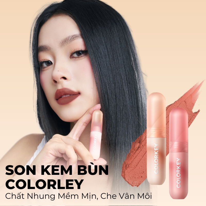 Son Kem Bùn COLORKEY Lip Mud Chất Son Mềm Mịn Che Vân Môi Tốt, Màu Sắc ...