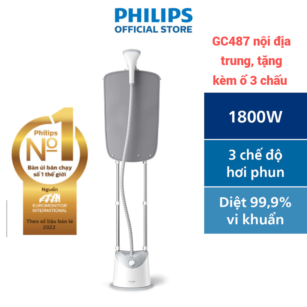 Bàn Ủi Hơi Nước Đứng Philips GC487( NỘI ĐẠI TRUNG TẶNG KÈM 3 CHẤU), GIÁ ...