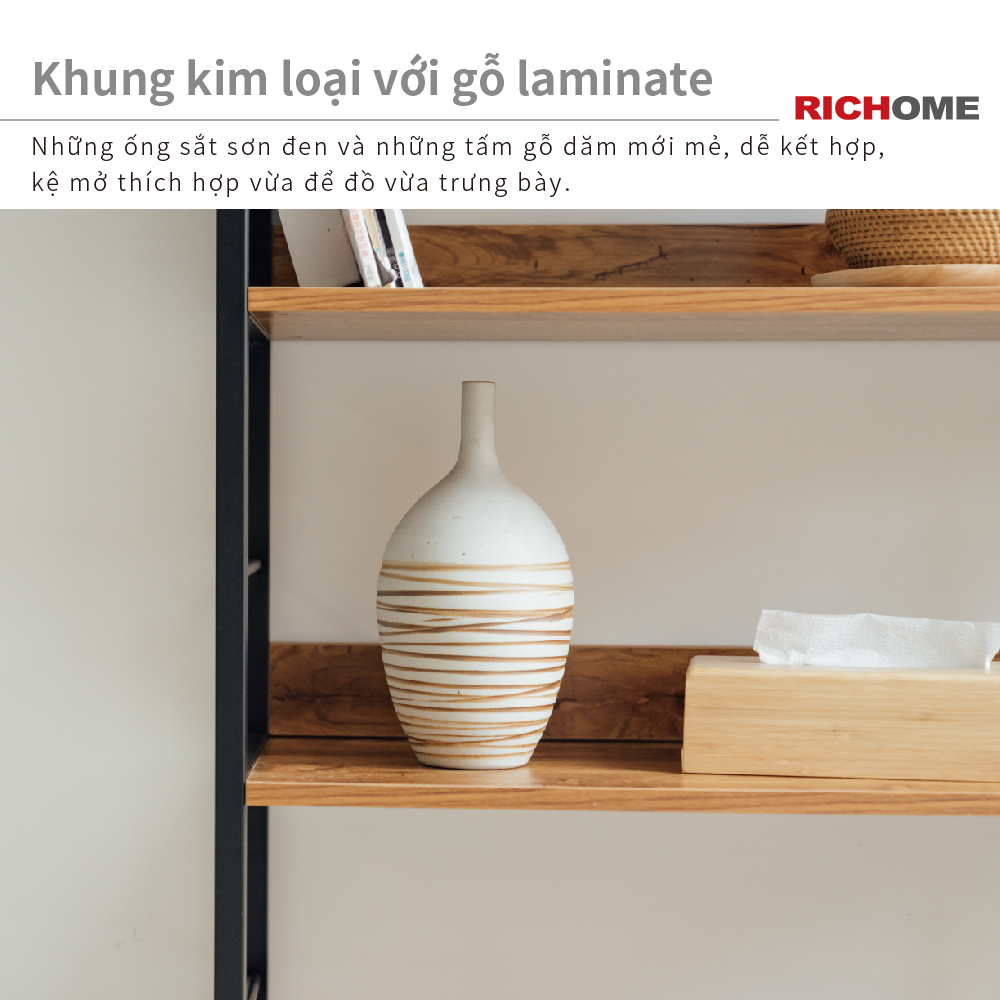 Kệ để đồ đa năng, kệ 3, 4, 5 tầng, kệ trang trí, kệ sách RICHOME SH516-1. Thiết kế chắc chắn ...