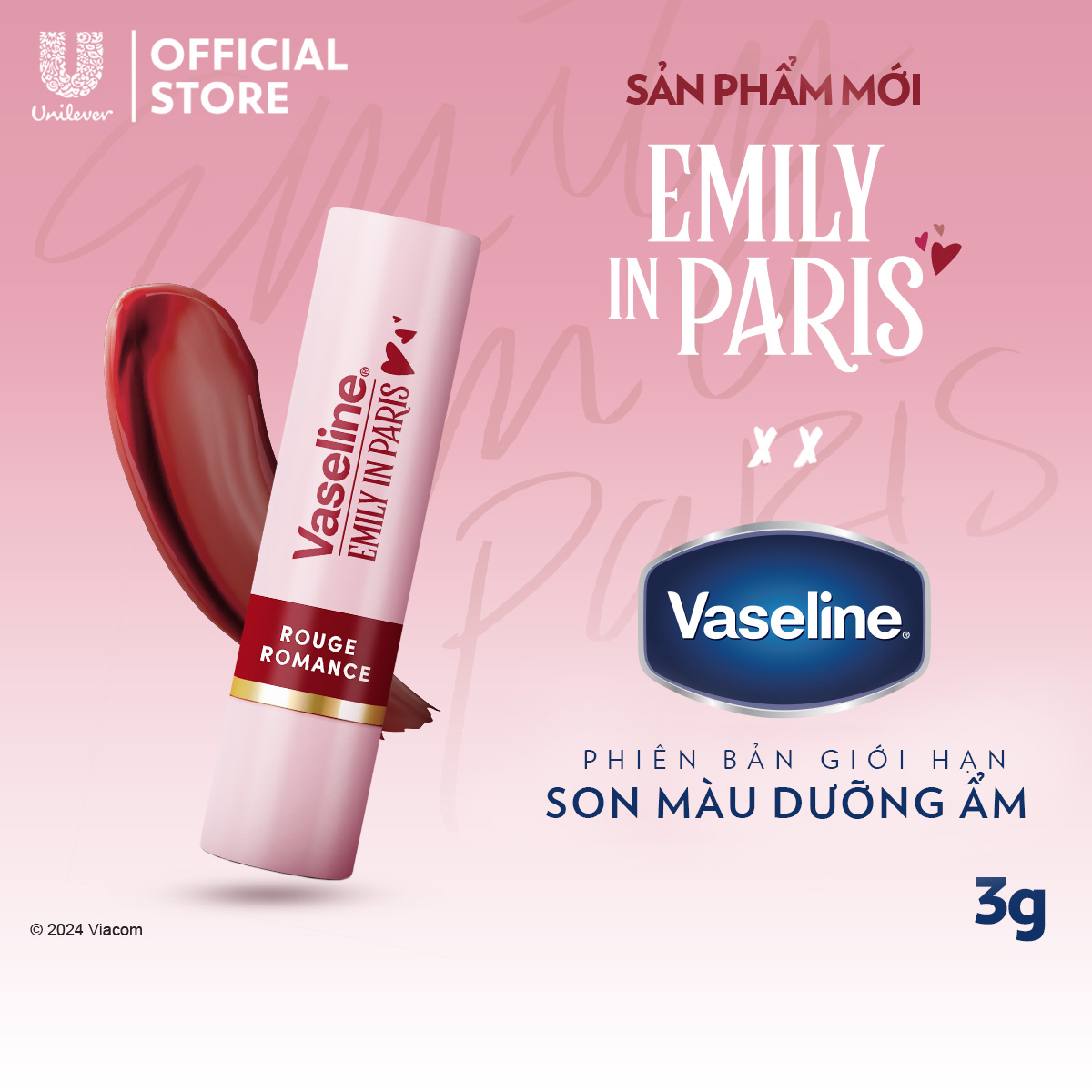 [PHIÊN BẢN GIỚI HẠN] Combo 2 Son dưỡng môi Vaseline Emily In Paris 3g ...