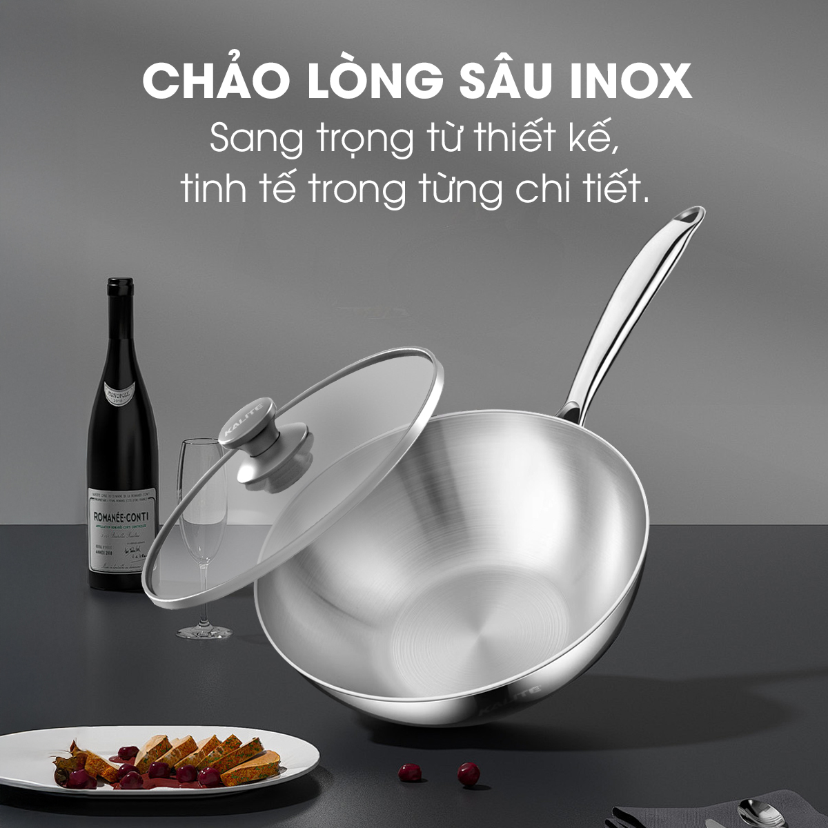 Chảo INOX 304 Lòng Sâu Kalite KWP2601 26CM | Chảo Chống Dính Tự Thân ...