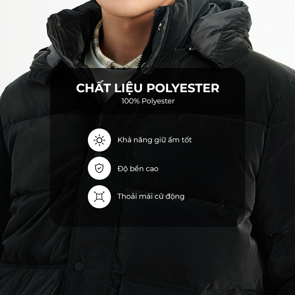 Áo Khoác Phao Nhồi Bông Nam KRIK Form Regular Chất Liệu Polyeste Cao ...