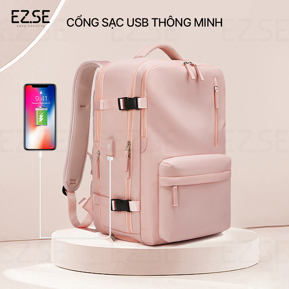 Balo du lịch chống nước có ngăn đựng giày riêng EAZY BLA08 , Balo laptop chống sốc cao cấp đựng ...