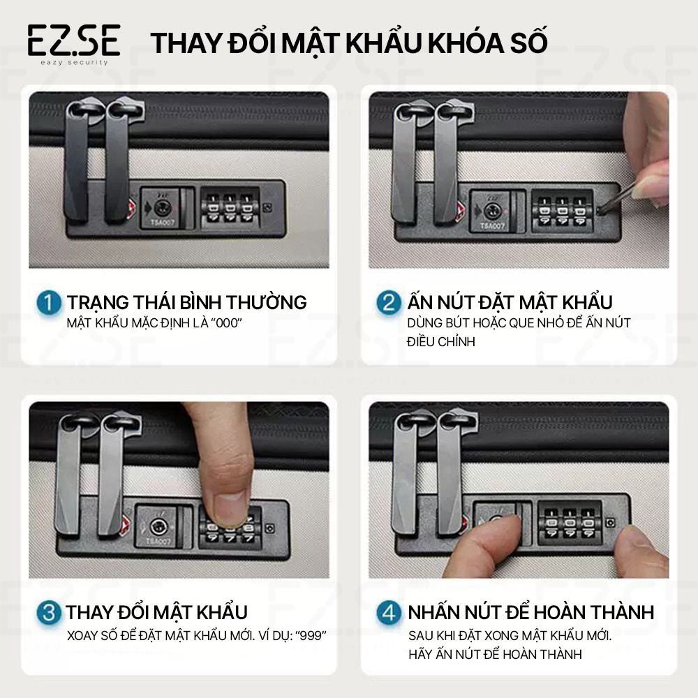 Balo laptop chống sốc chống nước cao cấp có khóa số chống trộm EAZY ...
