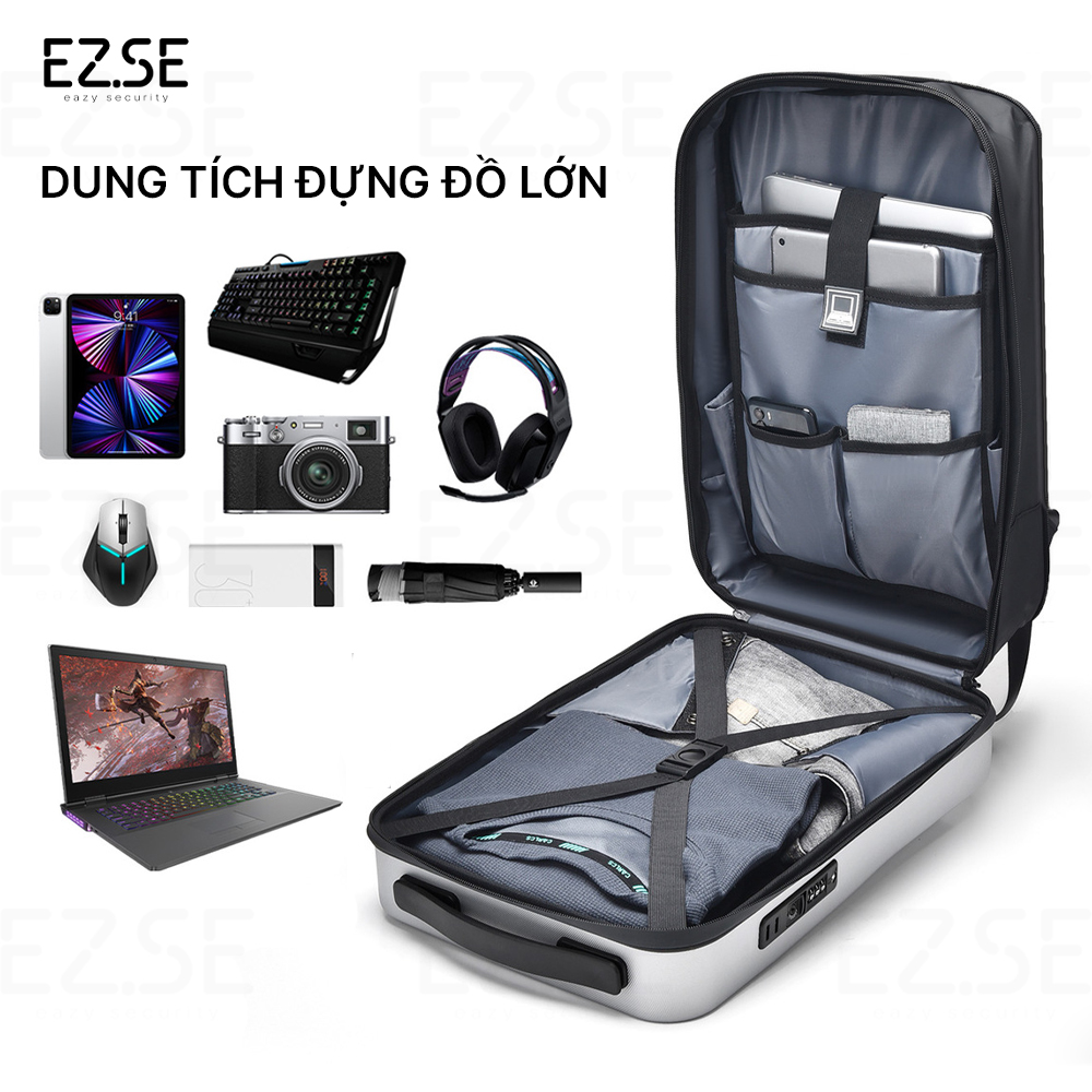 Balo laptop cao cấp chống sốc chống nước có khóa số bảo mật EAZY BLA06 ...