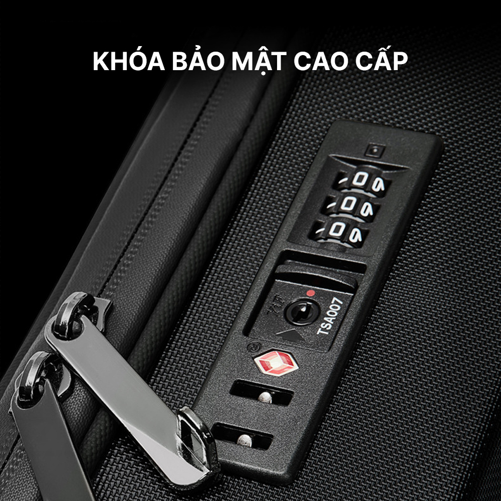 Balo laptop chống sốc chống nước cao cấp EAZY BLA05 có khóa số chống trộm , Balo đựng laptop 15. ...