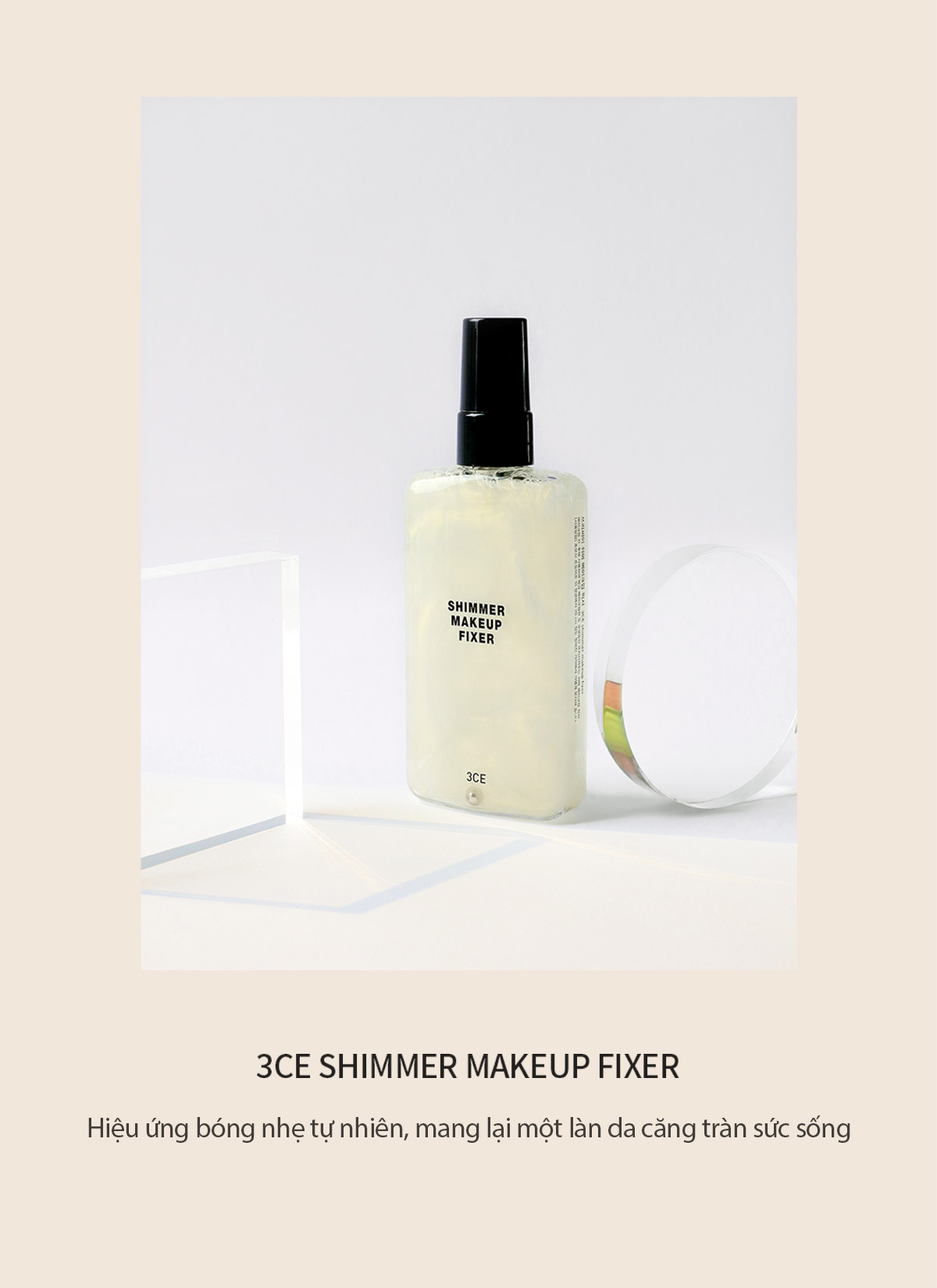 Chai Xịt Cố Định Lớp Trang Điểm 3CE 3CE Shimmer Makeup Fixer | Shopee Việt Nam