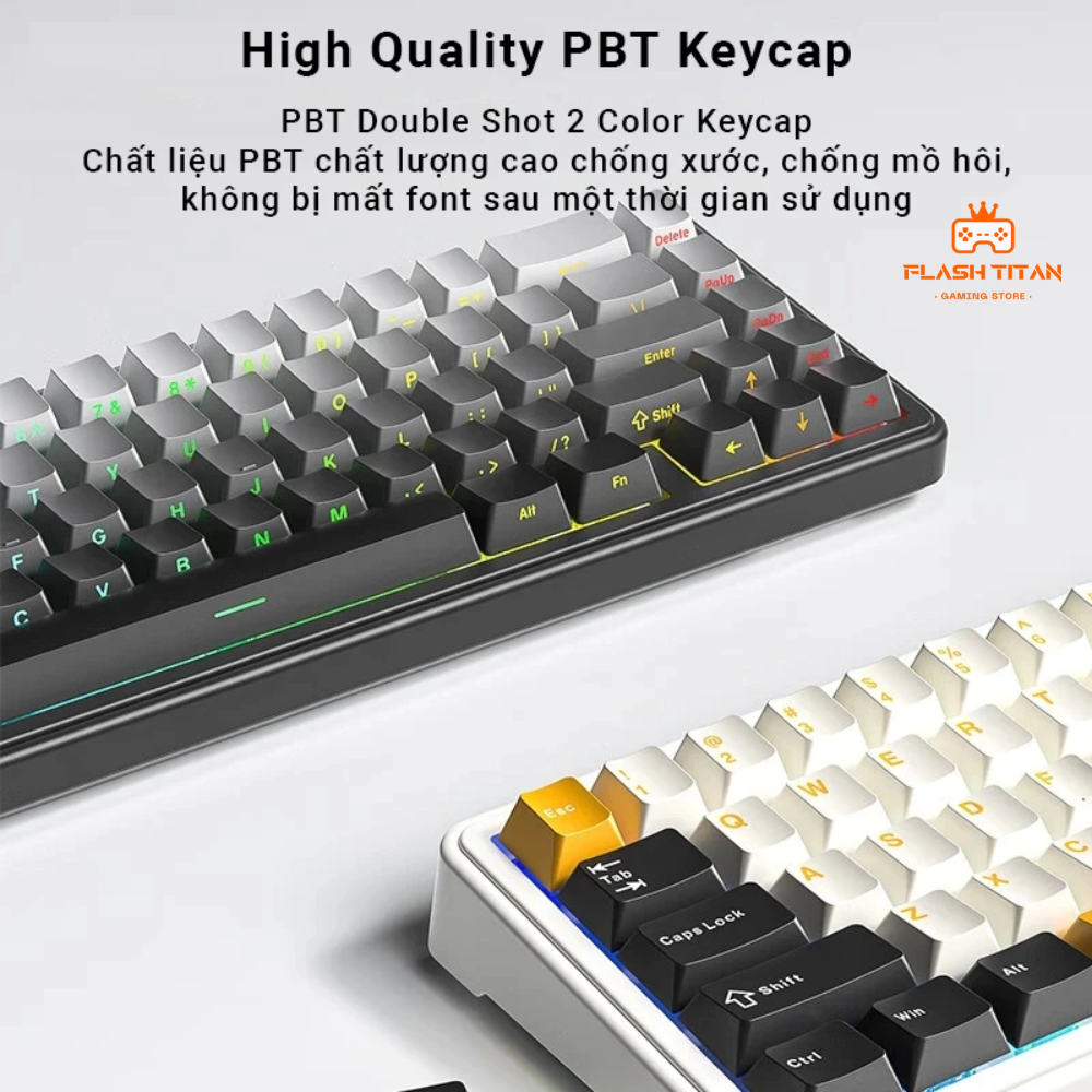 Bàn phím cơ không dây Aula F65 - Hỗ trợ hotswap - 3 mode kết nối - LED RGB mạch xuôi | Shopee ...