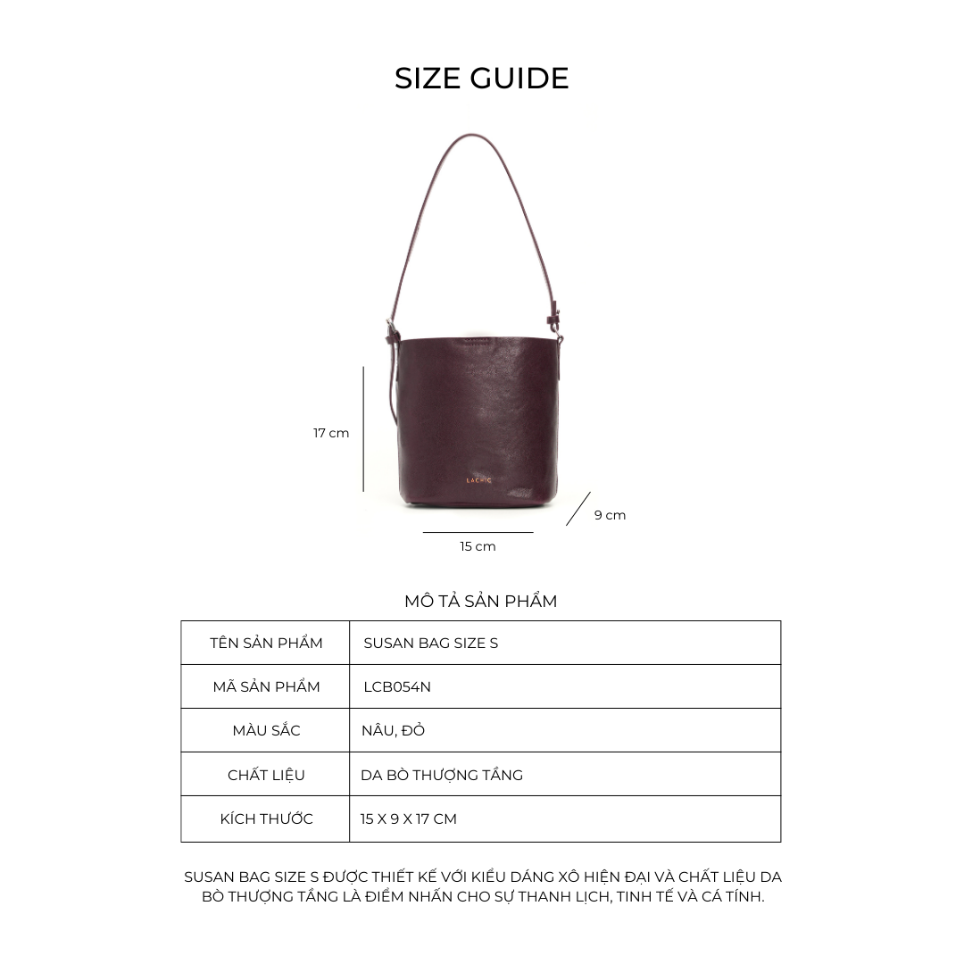 LACHIC Túi Susan Bag Màu Nâu Size S | Shopee Việt Nam