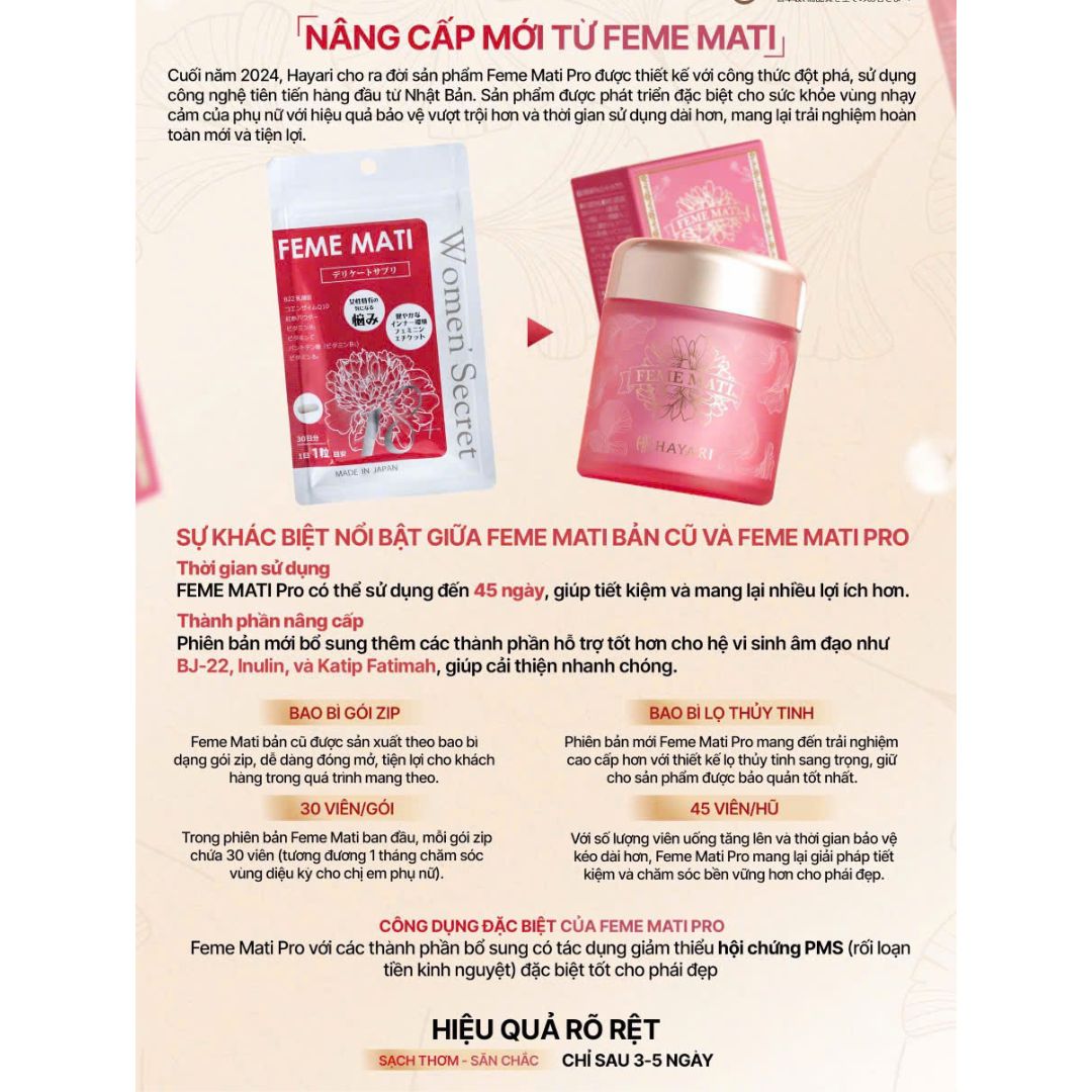 [Chính hãng] Viên Uống Men Phụ Khoa Feme Mati Nhật Bản | Shopee Việt Nam