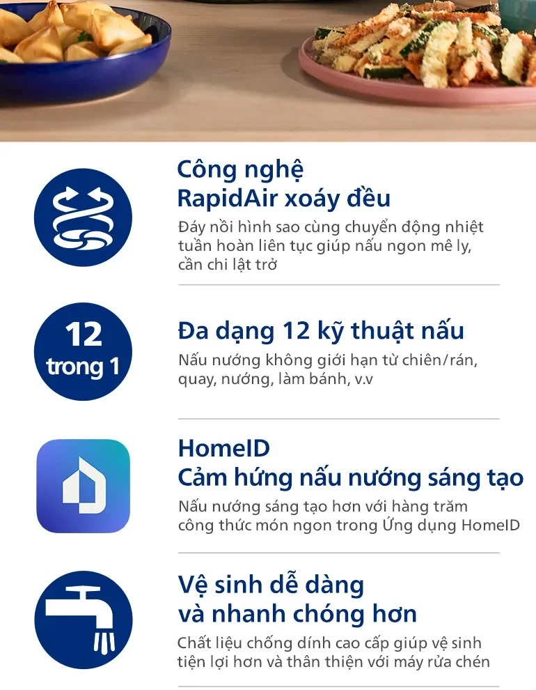 Nồi chiên không dầu Philips 4.2 lít NA120/00 - Công suất 1500W | Shopee ...