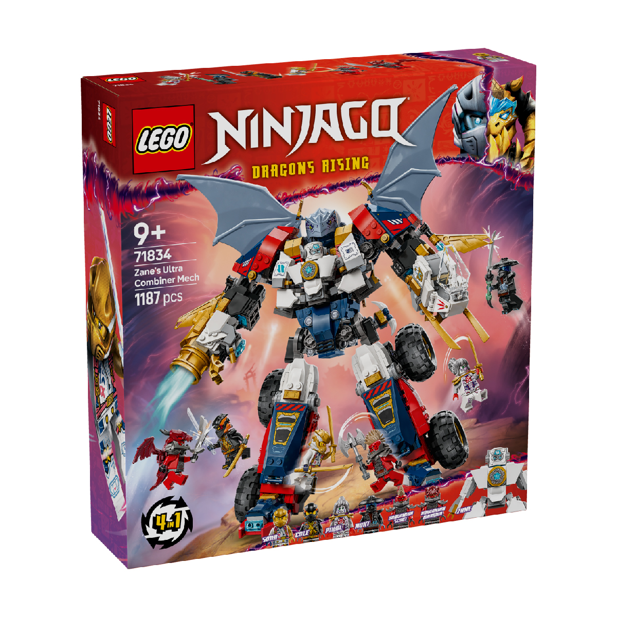 LEGO NINJAGO 71834 Đồ Chơi Lắp Ráp Chiến Giáp Kết Hợp Của Zane (1187 ...