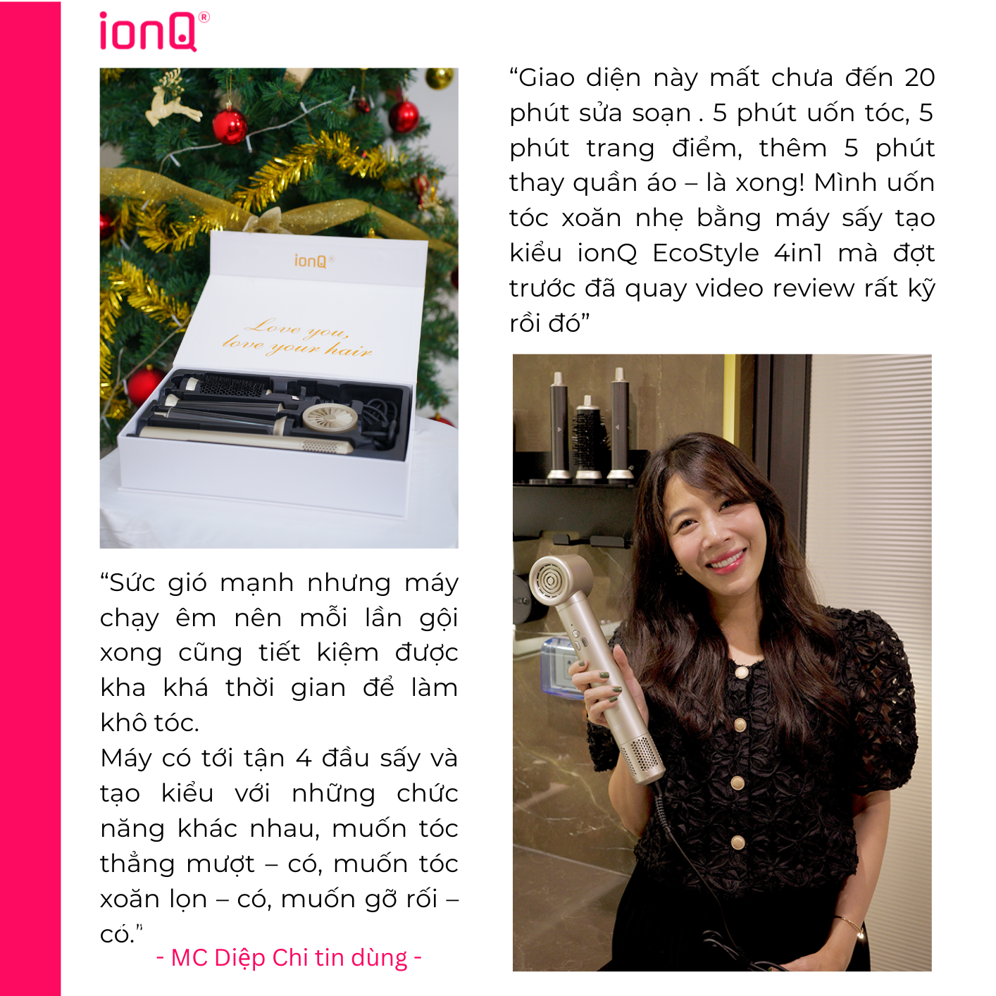 Máy sấy tóc ion âm tạo kiểu ionQ Ecostyle 4 trong 1 tốc độ cao nhanh khô bảo vệ tóc bóng mượt ...