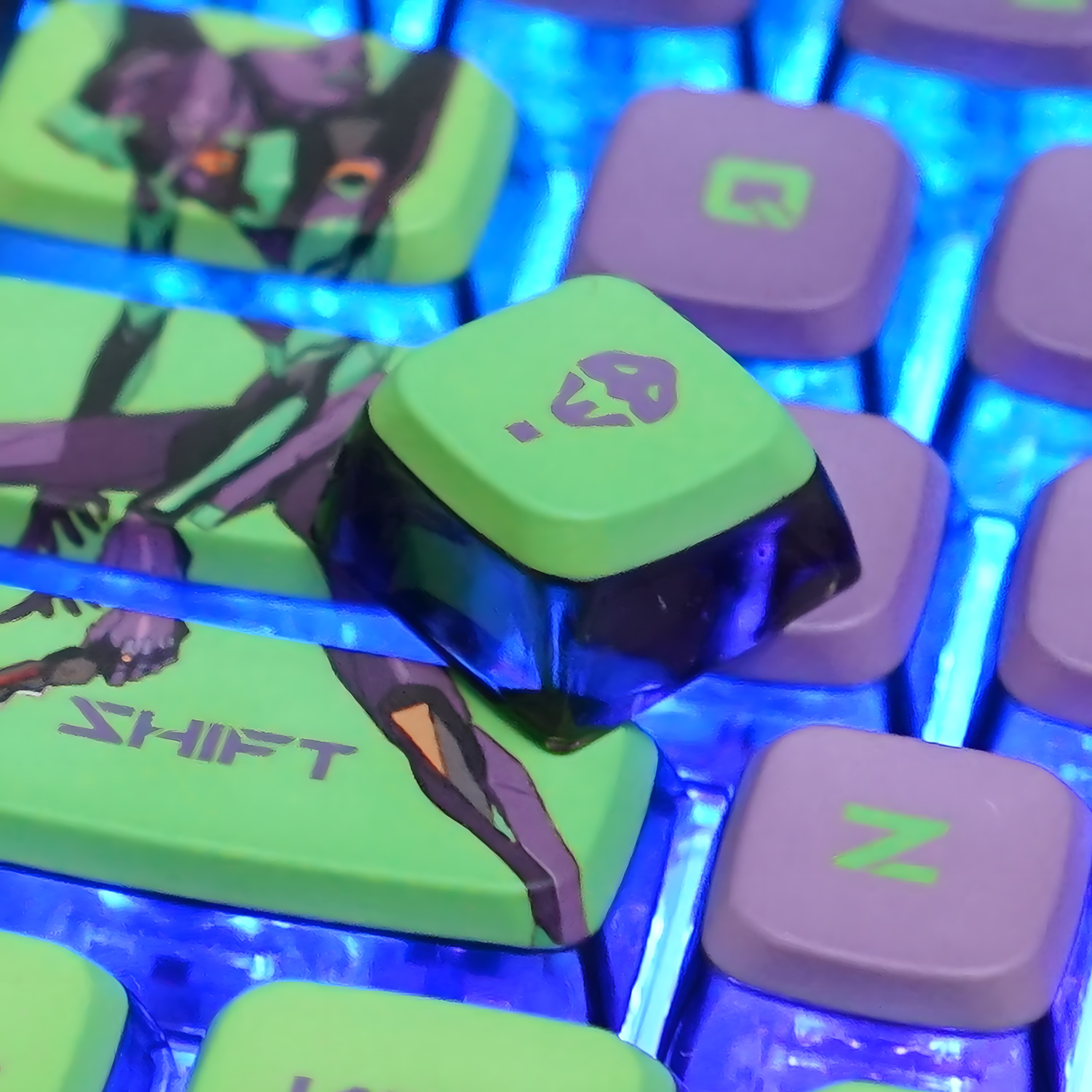 Keycap Pudding Cho Bàn Phím Cơ Pudding Side Transparent Evangelion Unit ...