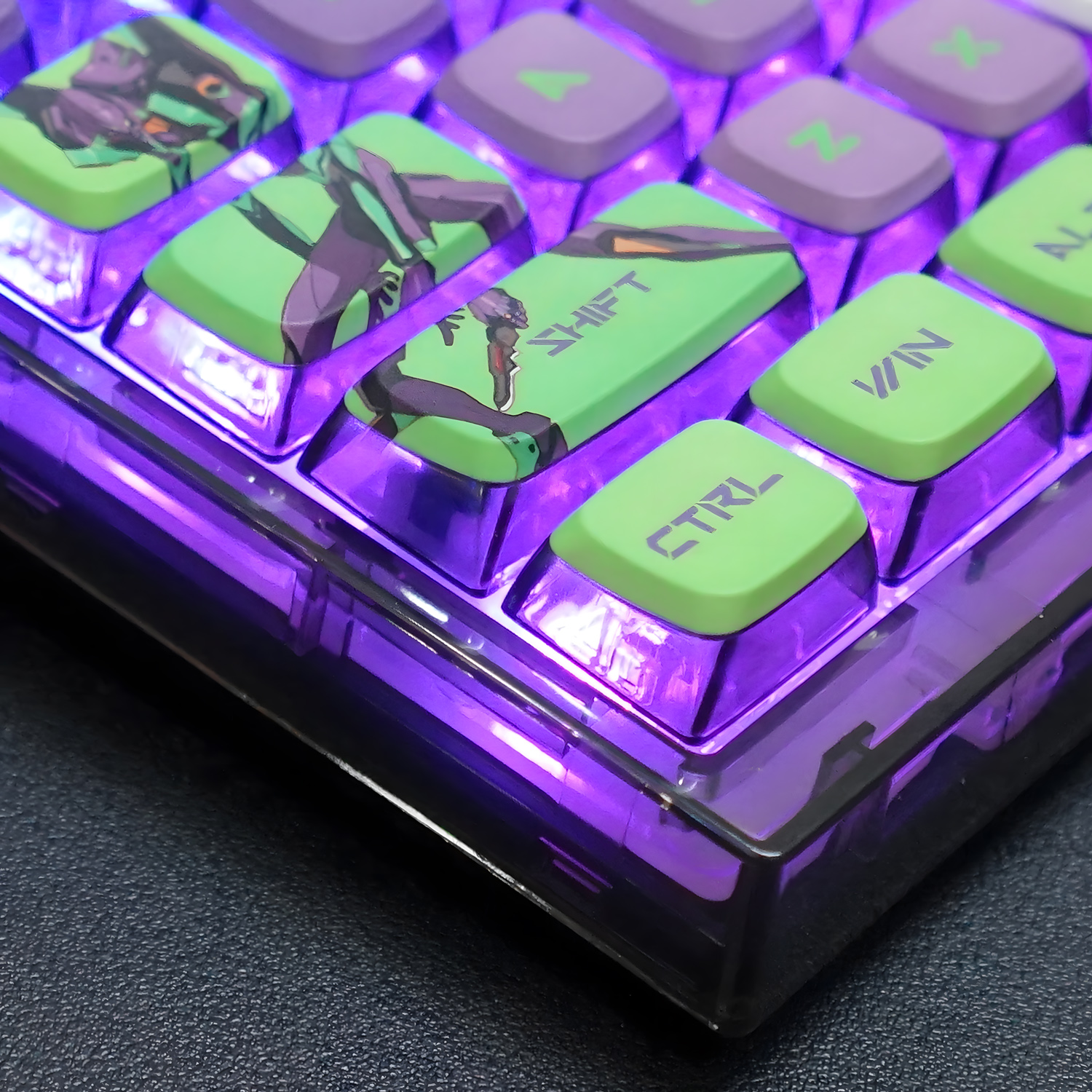 Keycap Pudding Cho Bàn Phím Cơ Pudding Side Transparent Evangelion Unit ...