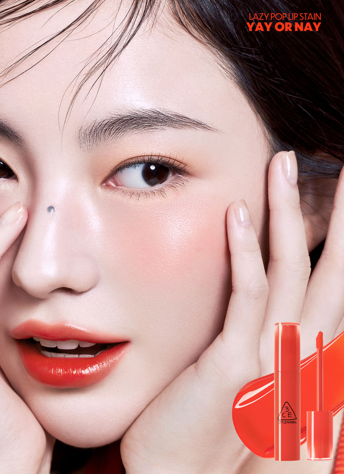 Son tint 3CE lên môi chuẩn sắc lâu trôi 3CE Lazy Pop Lip Stain | Shopee ...