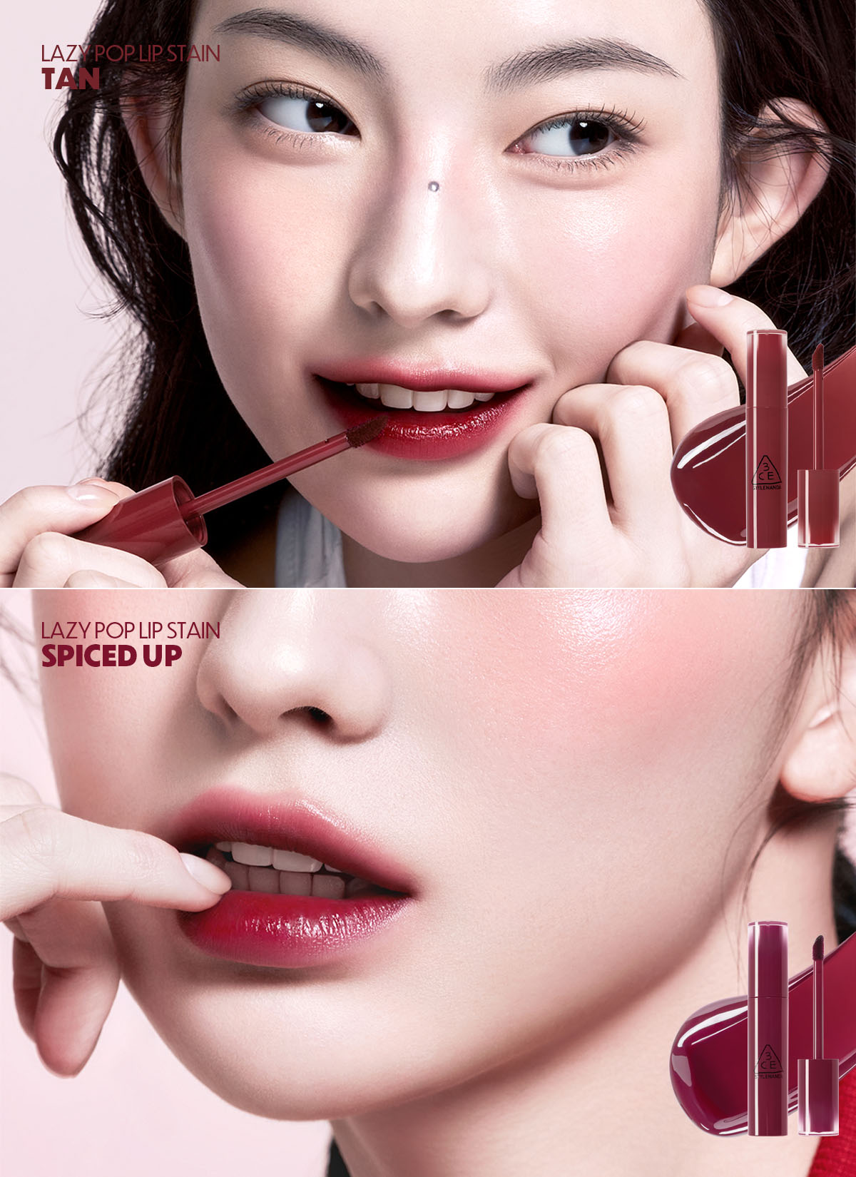 Son tint 3CE lên môi chuẩn sắc lâu trôi 3CE Lazy Pop Lip Stain | Shopee ...