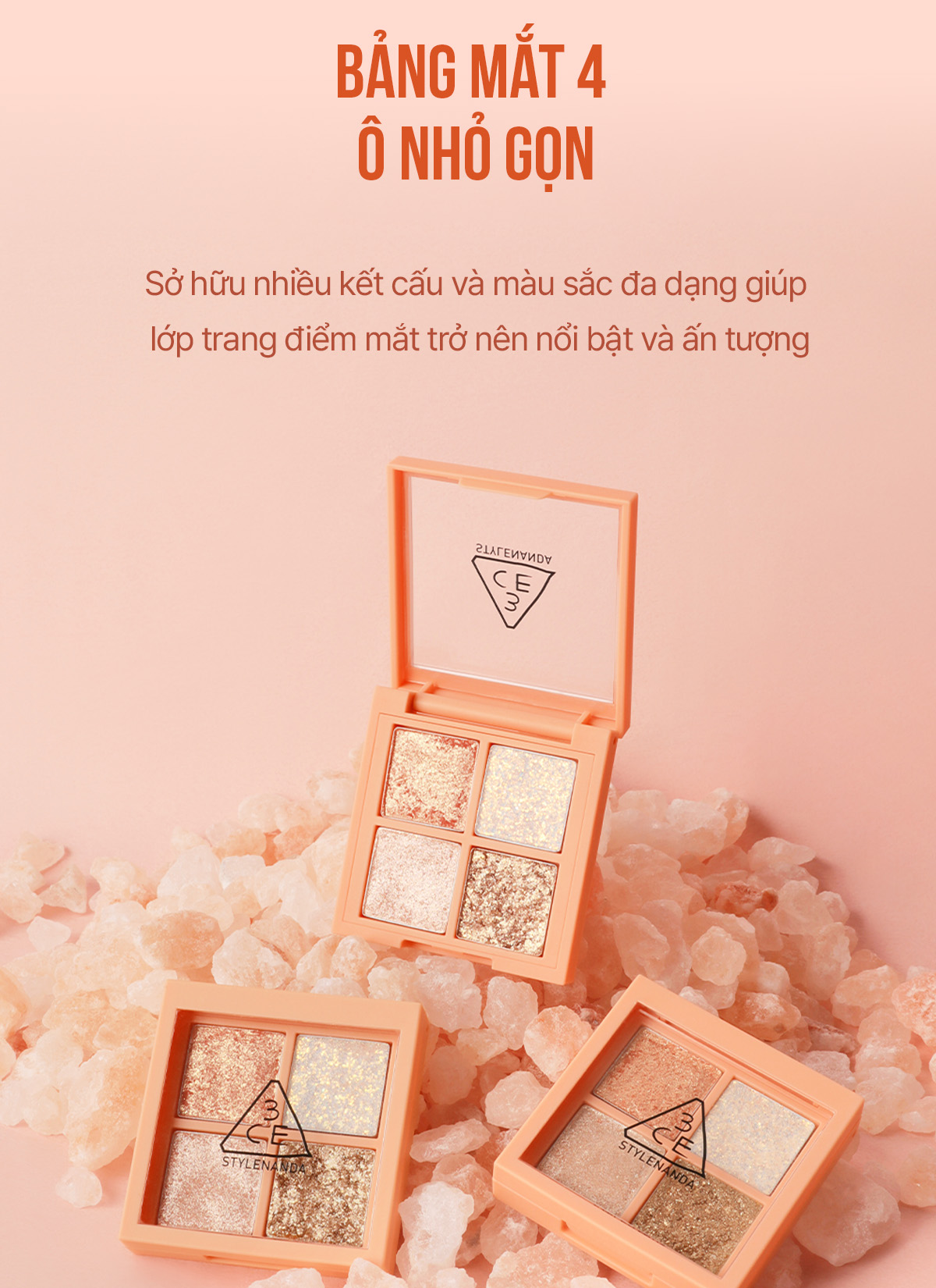 Bảng phấn mắt 3CE 4 màu cỡ nhỏ nhiều màu 3CE Mini Multi Eye Color ...