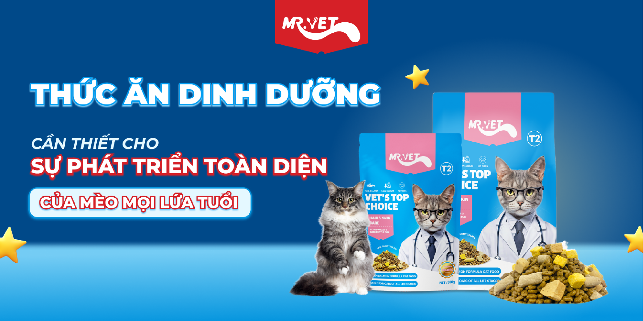 Thức Ăn Cho Mèo MRVET T2 Gói 50G Bổ Sung Omega 3 Chăm Da Dưỡng Lông, Bảo Vệ Hệ Hô Hấp Cho Mèo ...