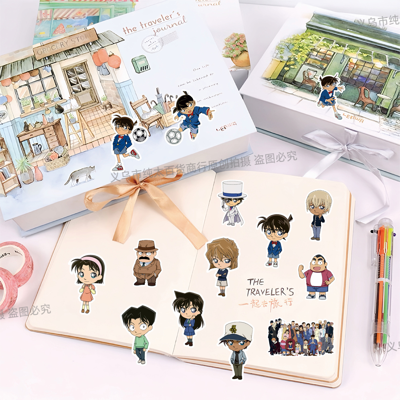 80 sticker Conan và Kid đạo tặc dễ thương trang trí sổ tay laptop điện ...