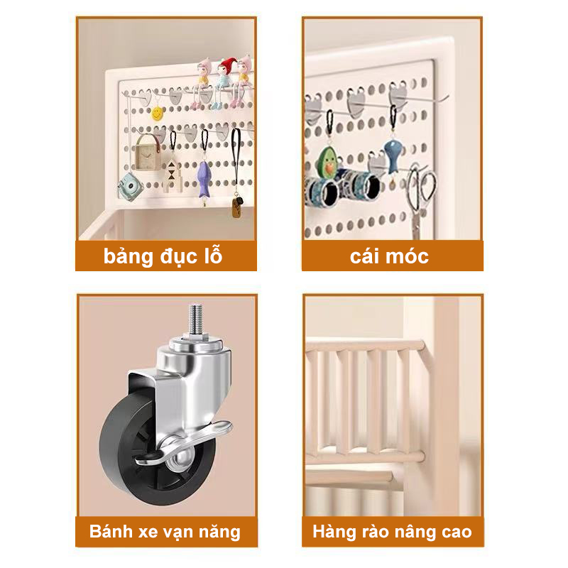 RACK Xe đẩy trên bánh xe Giá đựng đồ ăn nhẹ bằng sắt đa năng | Shopee ...