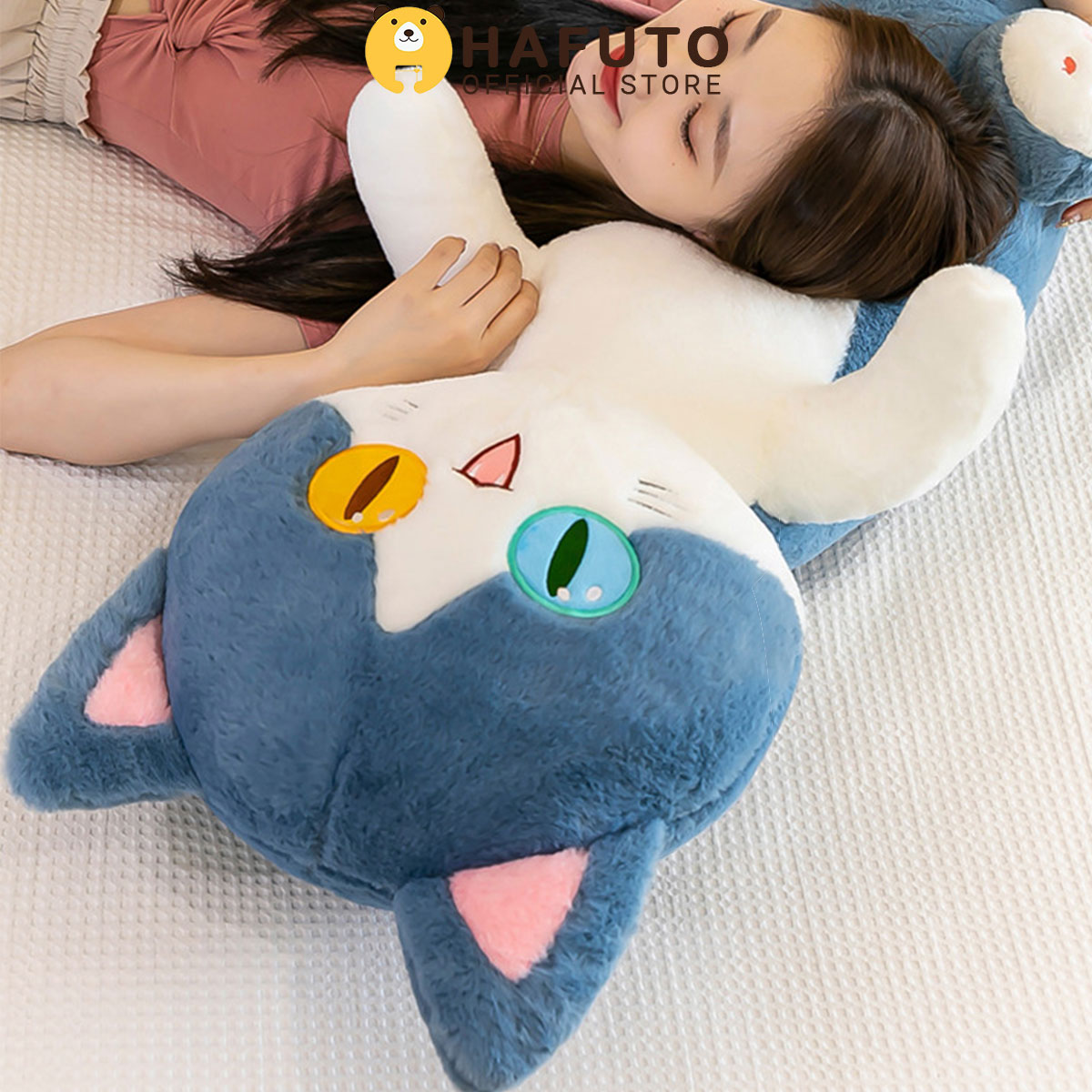 Gấu Bông Gối Ôm Mèo Cá Mập Đáng Yêu Hafuto, Gấu Bông Cao Cấp Khổng Lồ ...