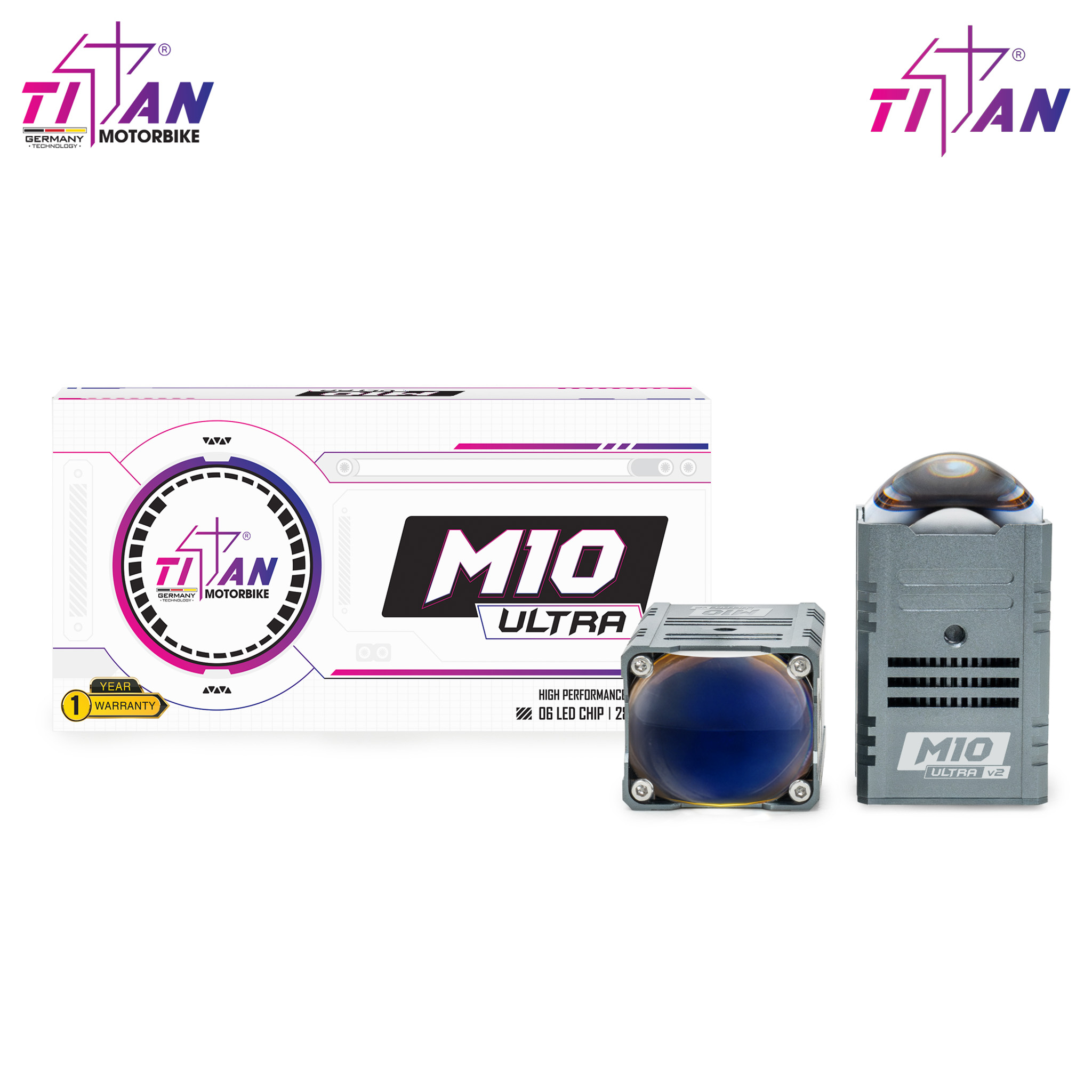 M10 Ultra V2, Đèn Trợ Sáng Bi Cầu Titan M10 Ultra Ver 2 28W Chống Nước ...