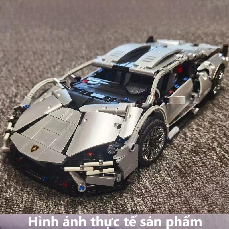 Mô hình lắp ráp siêu xe oto Lambo Titanium nguyên màu 45cm tỉ lệ 1:14 ...