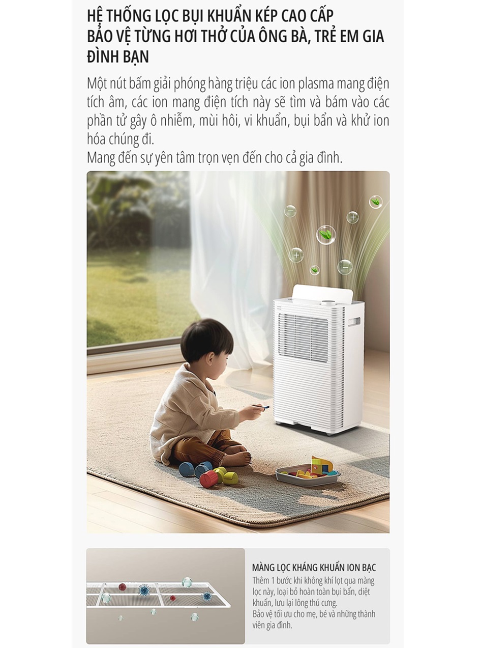 Máy hút ẩm kiêm sấy khô quần áo thông minh miLife 16L kết nối app Mihome - Bảo hành 12 tháng ...