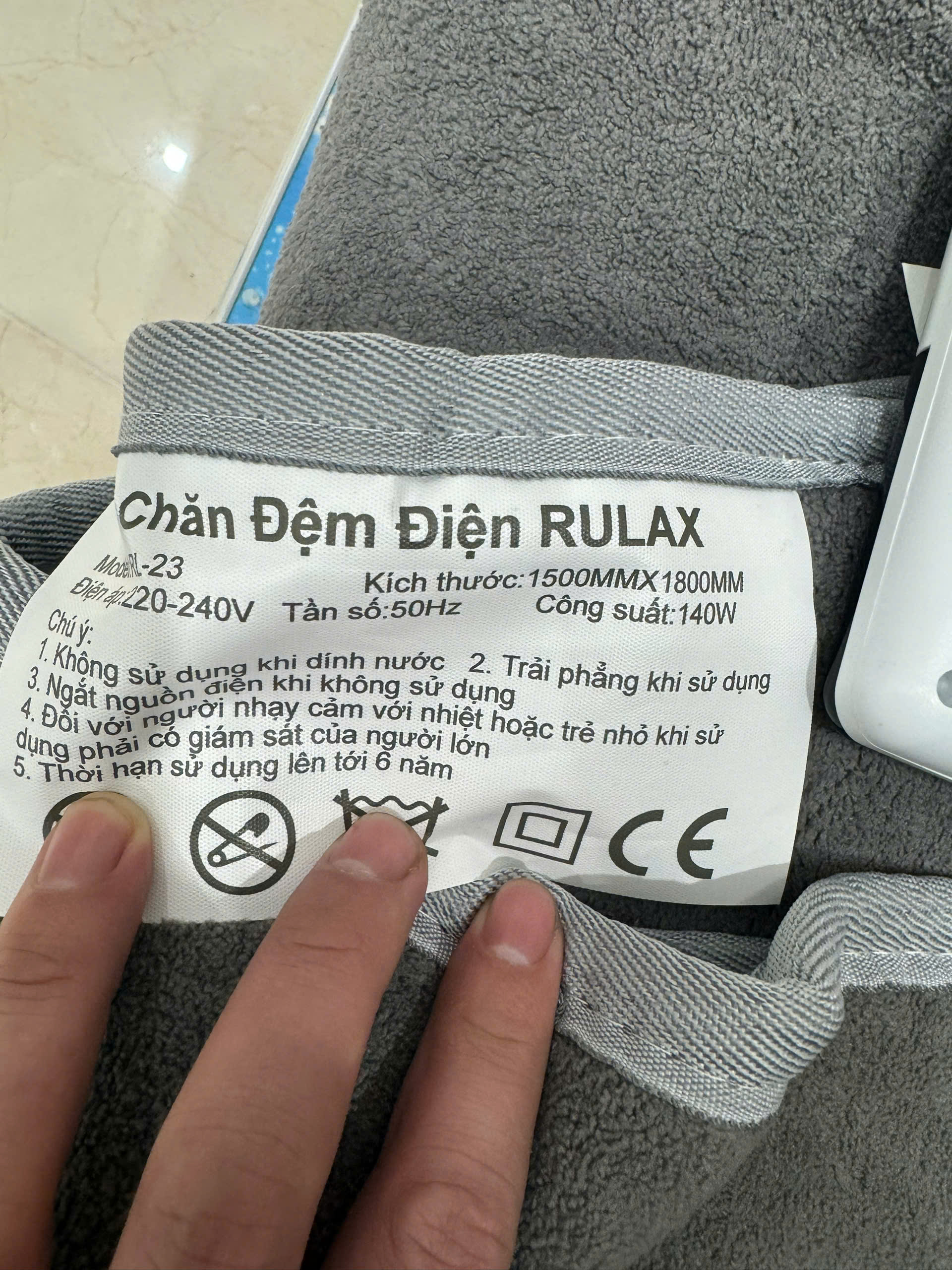 Chăn Đệm Điện Sưởi Ấm RULAX, 2 Vùng Nhiệt Độc Lập Cao Cấp, Làm Nóng Cực ...