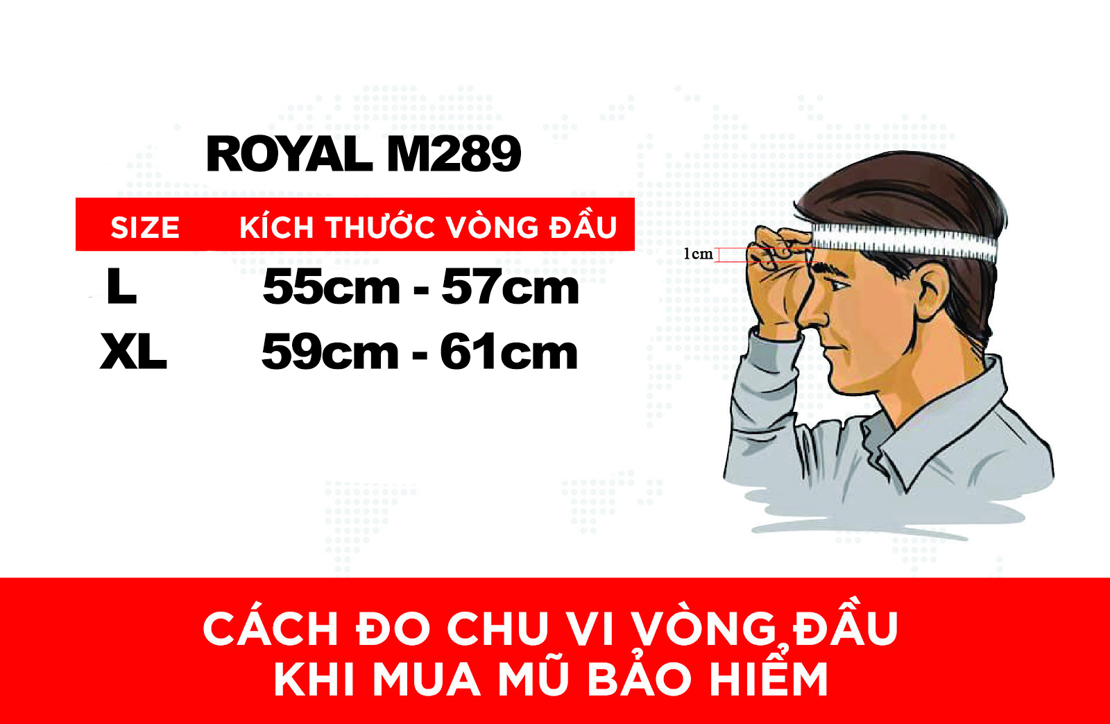 Royal M289 Đủ Màu - Mũ Bảo Hiểm Nửa Đầu 2 Kính Chính Hãng, Size L XL ...