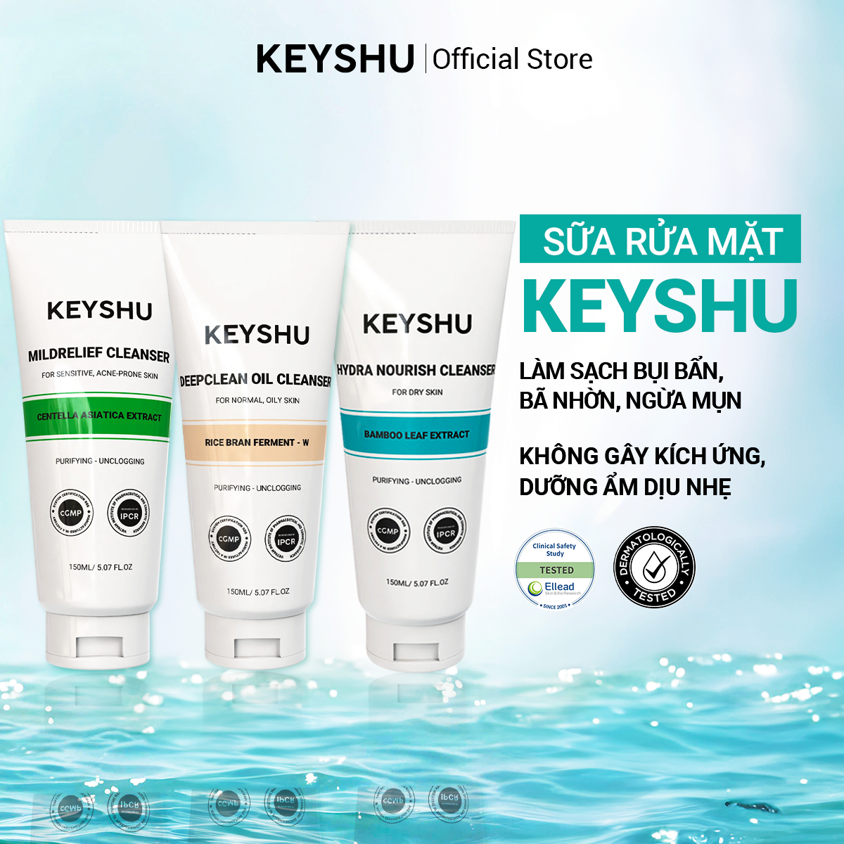 Sữa Rửa Mặt KEYSHU Làm Sạch Dịu Nhẹ Dành Cho Mọi Loại Da 150ml | Shopee ...