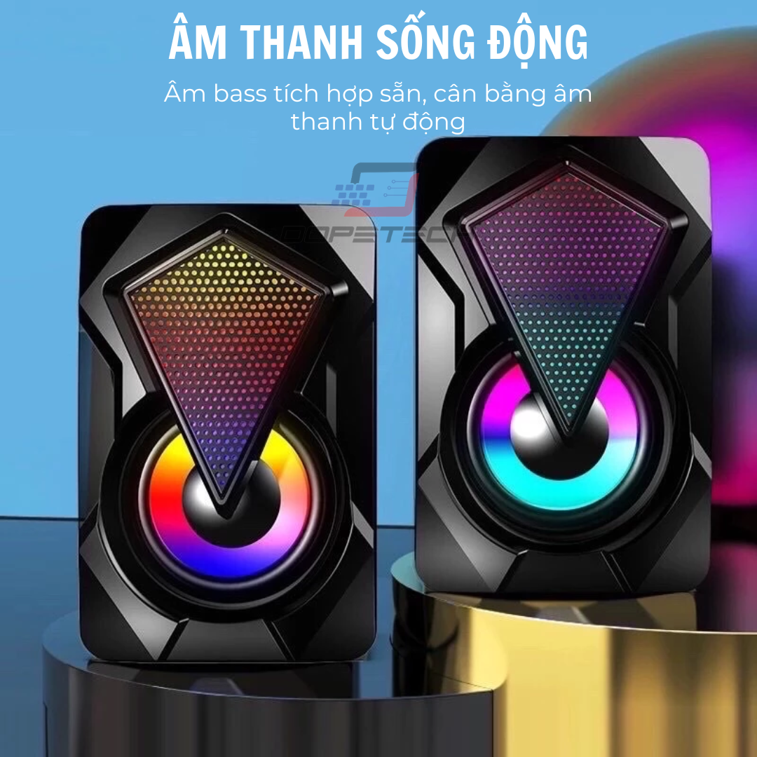 Loa Vi Tính Mini Laptop LED RGB E-1046, Loa Máy Tính Gaming Cao Cấp Cho ...