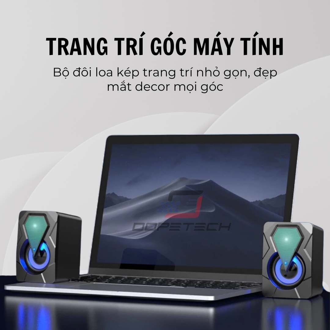 Loa Vi Tính Mini Laptop LED RGB E-1046, Loa Máy Tính Gaming Cao Cấp Cho ...