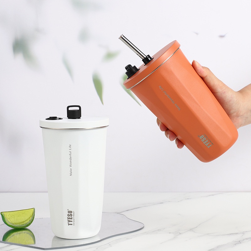 [ MIỄN PHÍ KHẮC TÊN] Cốc giữ nhiệt cao cấp Chouchou Tyeso Wonder 600ml inox 304,có ống hút đi ...