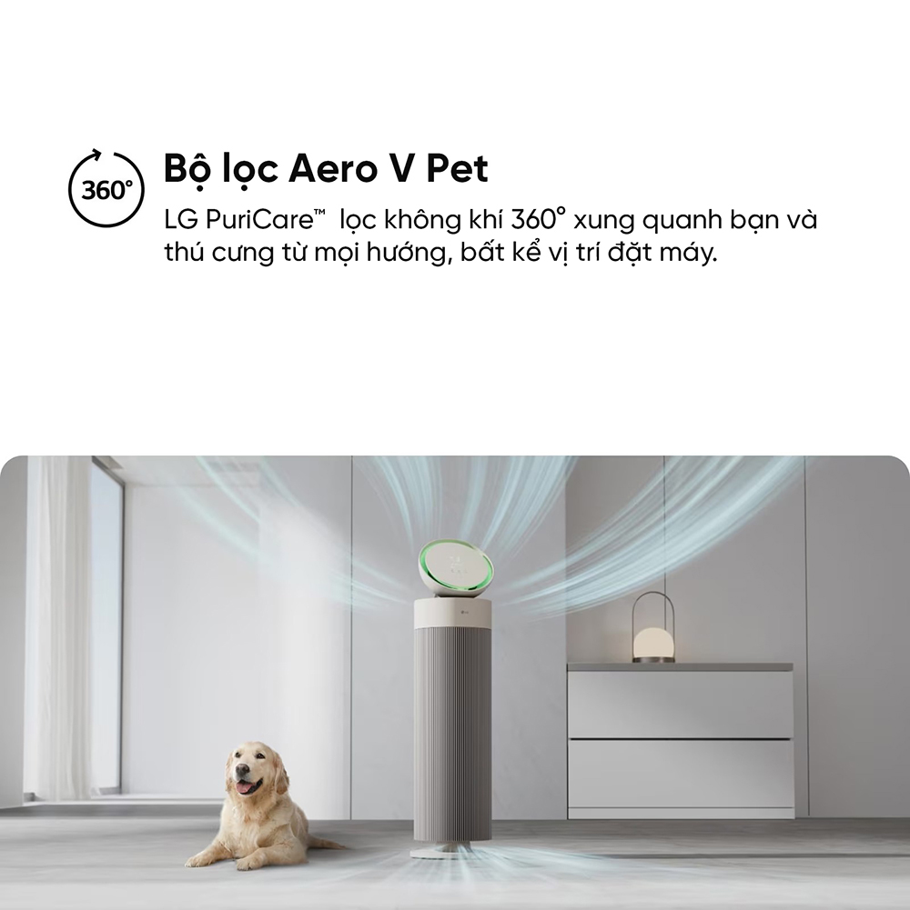 Máy lọc không khí LG PuriCare Aero Booster Pet GP1 AS55GGSY0 - Chế độ ...