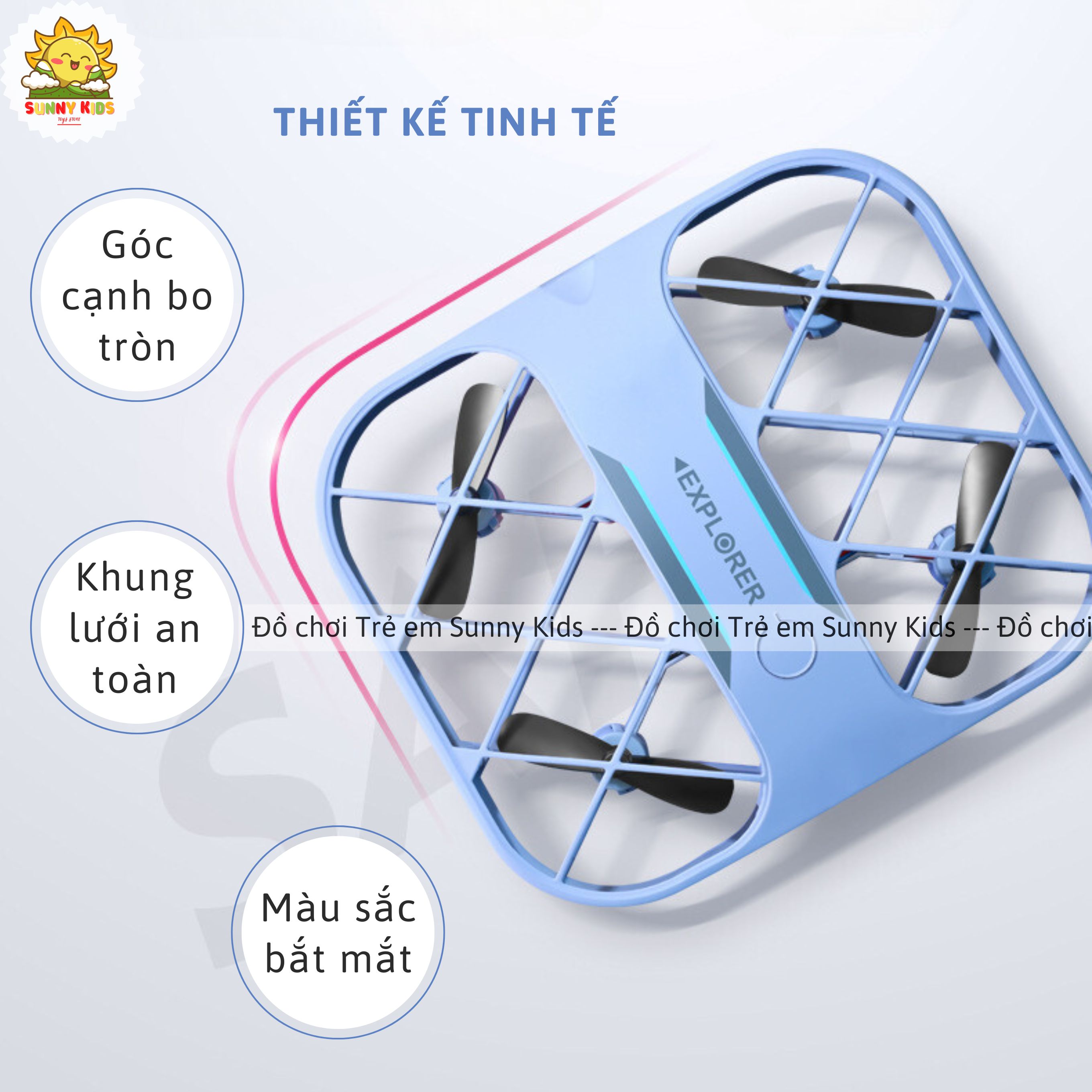 Drone Camera 4K - JJRC H107, đồ chơi Máy bay điều khiển từ xa, vỏ lưới ...