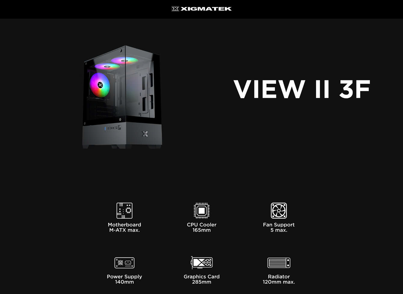 Vỏ Case XIGMATEK VIEW II / VIEW II 3F (Micro-ATX, ITX ) Chính Hãng ...