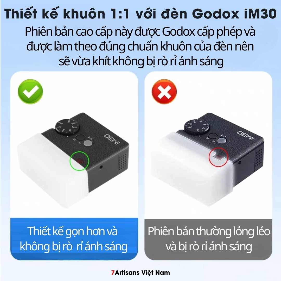 Bộ tản sáng 3 màu cho đèn Flash Godox iM30 - Phiên bản mới cao cấp ...