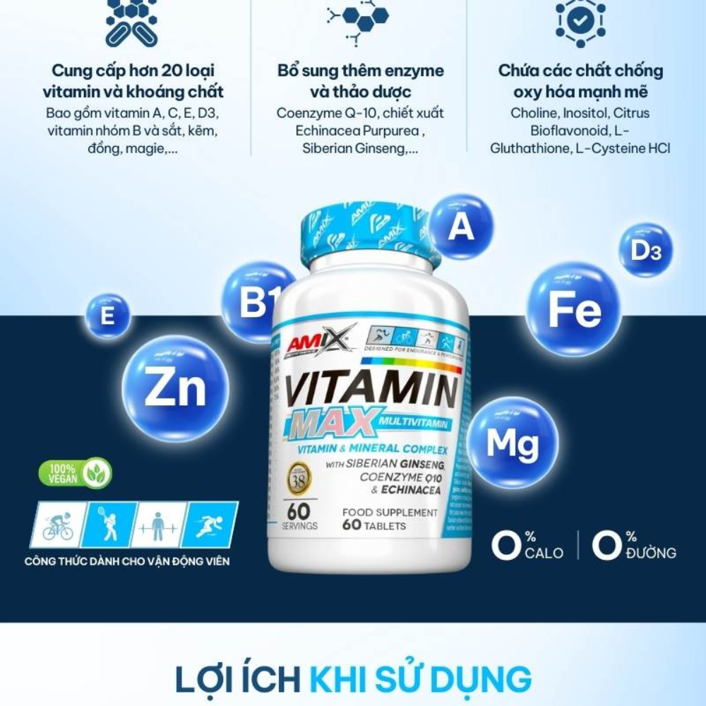 Bổ Sung Sức Khỏe Amix Vitamin Max Multivitamin 60 Viên Chính Hãng ...