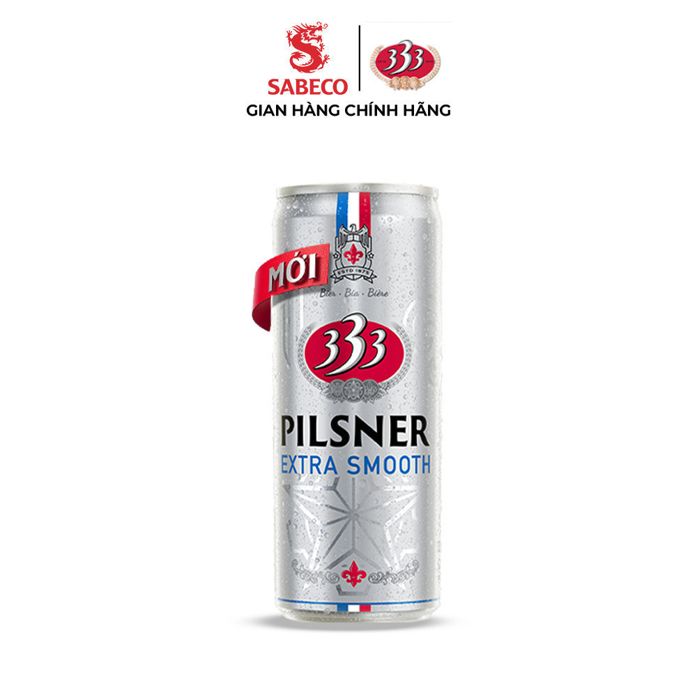 Nồng Độ Cồn 4.3% - Thùng 24 Lon Bia 333 Pilsner 330ml | Shopee Việt Nam