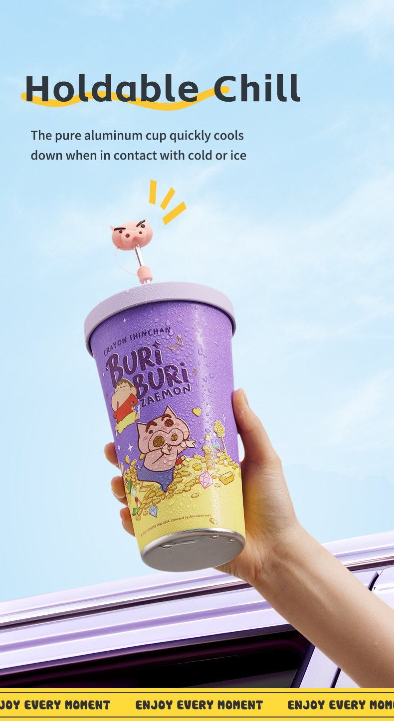 Ly giữ lạnh đổi màu cao cấp ROCK Crayon Shinchan Color-Changing Iced ...