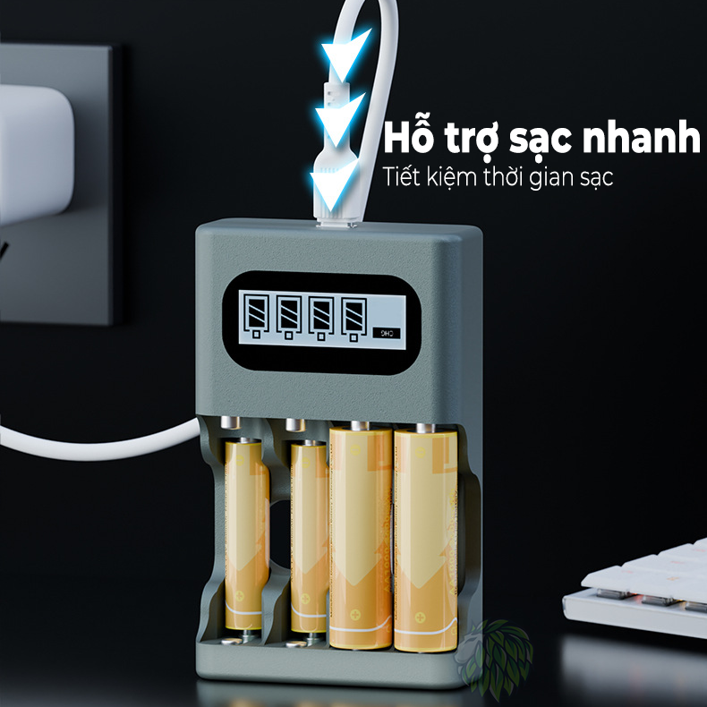 Bộ sạc pin Beston M9501 sạc cho cả pin AA và AAA pin 1.2V và 1.5V, cổng ...