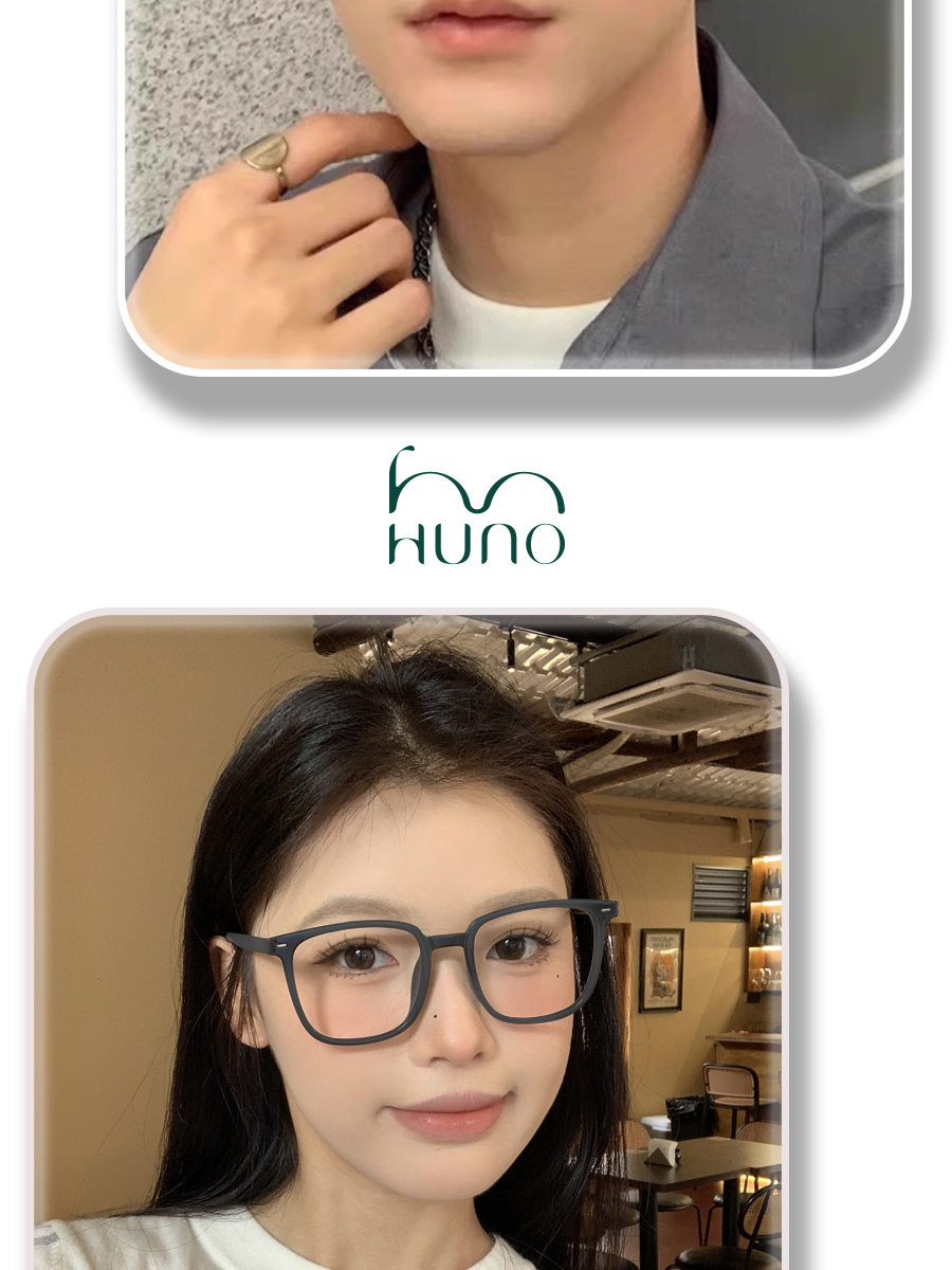 Gọng kính Nam Nữ HUNO, Kính mắt Chất liệu TR90 cao cấp, điểm nhấn basic - KR60 | Shopee Việt Nam