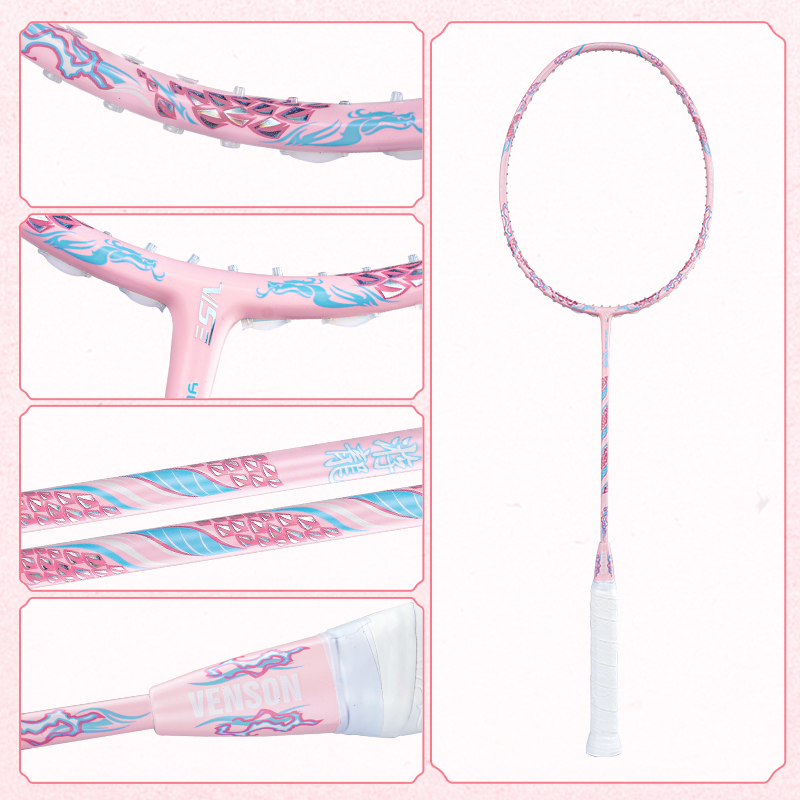 Vợt cầu lông VENSON VS Youlong Pink Rồng Hồng chính hãng 5U tặng cước ...