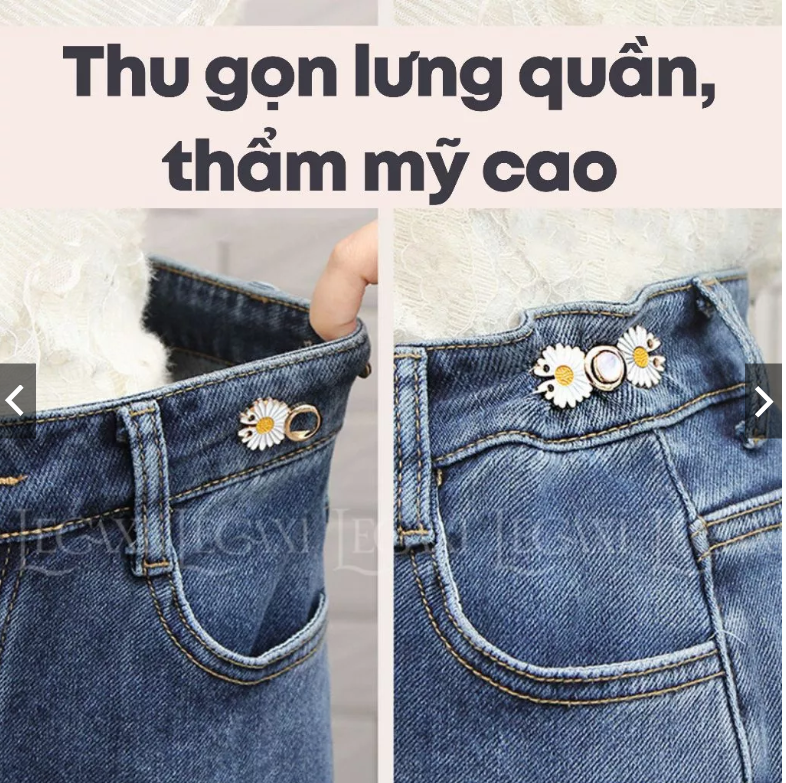 Nút gài, khuy cài điều chỉnh lưng eo quần jean - short - chân váy - dây áo ghim cài thu nhỏ eo ...