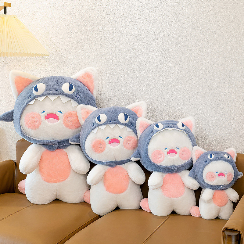 Gấu Bông Mèo Dudu Mũ Cá Mập - Thiết Kế Độc Đáo, Kích Thước 35-70cm ...