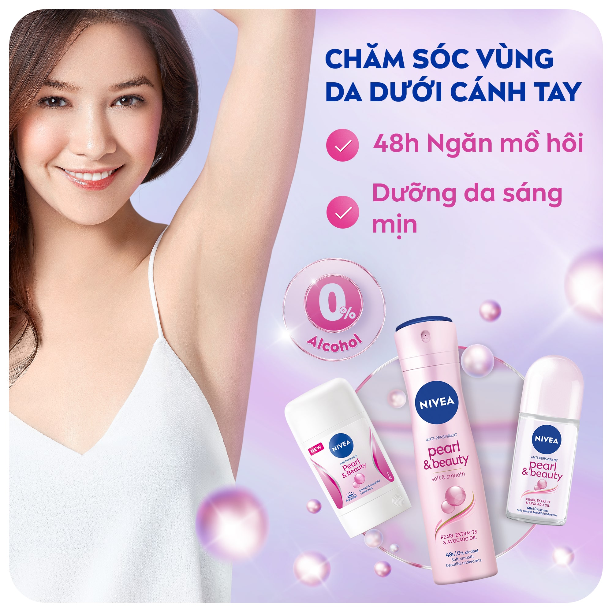 [Livestream] Bộ 2 Xịt Ngăn Mùi NIVEA Pearl&Beauty Dưỡng Sáng Da Ngọc ...