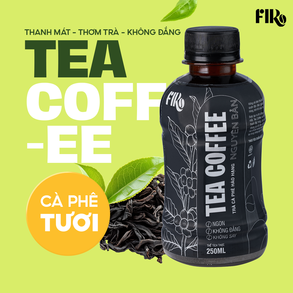 Cà phê cold brew đóng chai FIRO Tea Coffee - Vị Trà & Cà phê - Chai ...